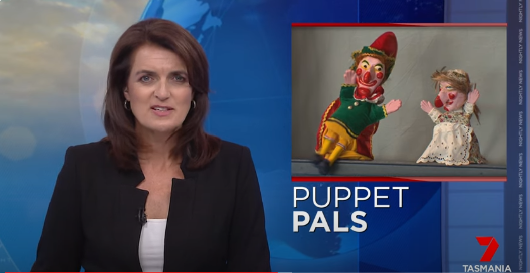 Our puppet pals on Nightly News 7 Tasmania - Public Trustee